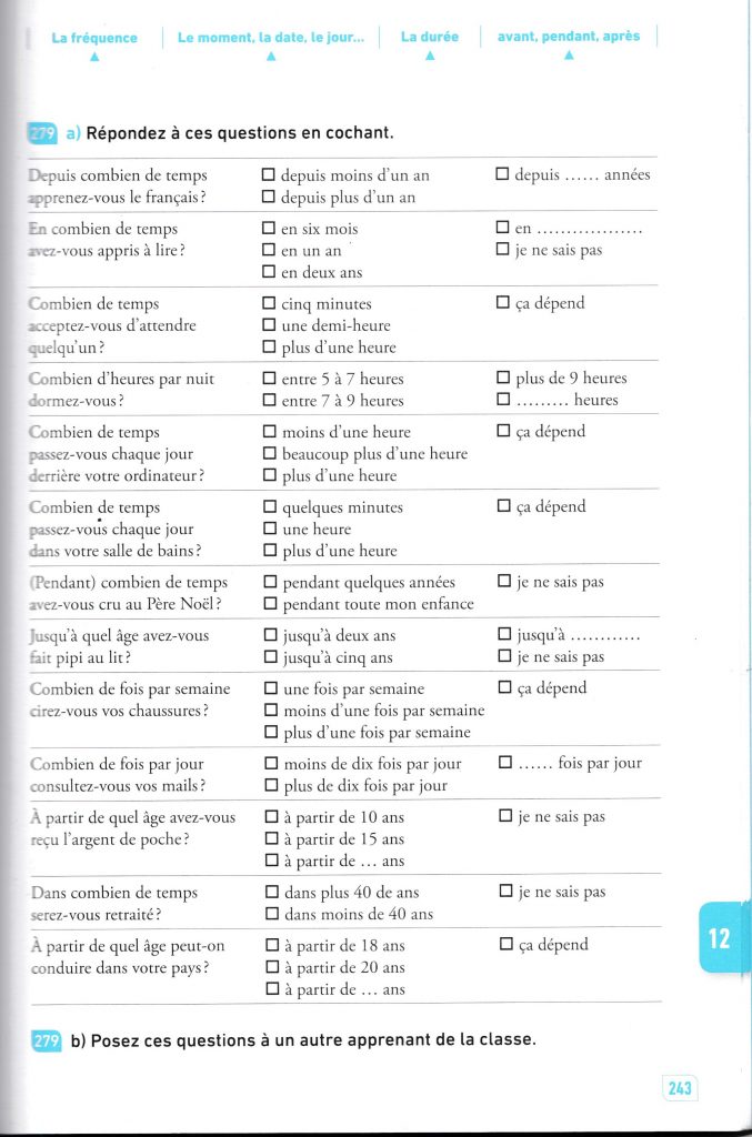 Lundi 13 et 20 janvier 2020 – les indicateurs de temps – Apprendre le ...