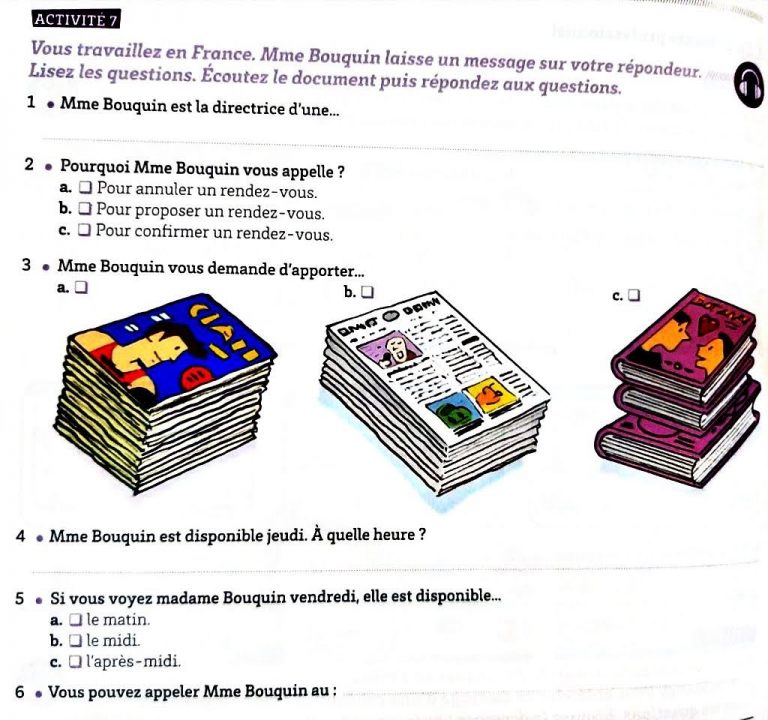 8 février 2021 : compréhension orale DELF A2 – Apprendre le français ...