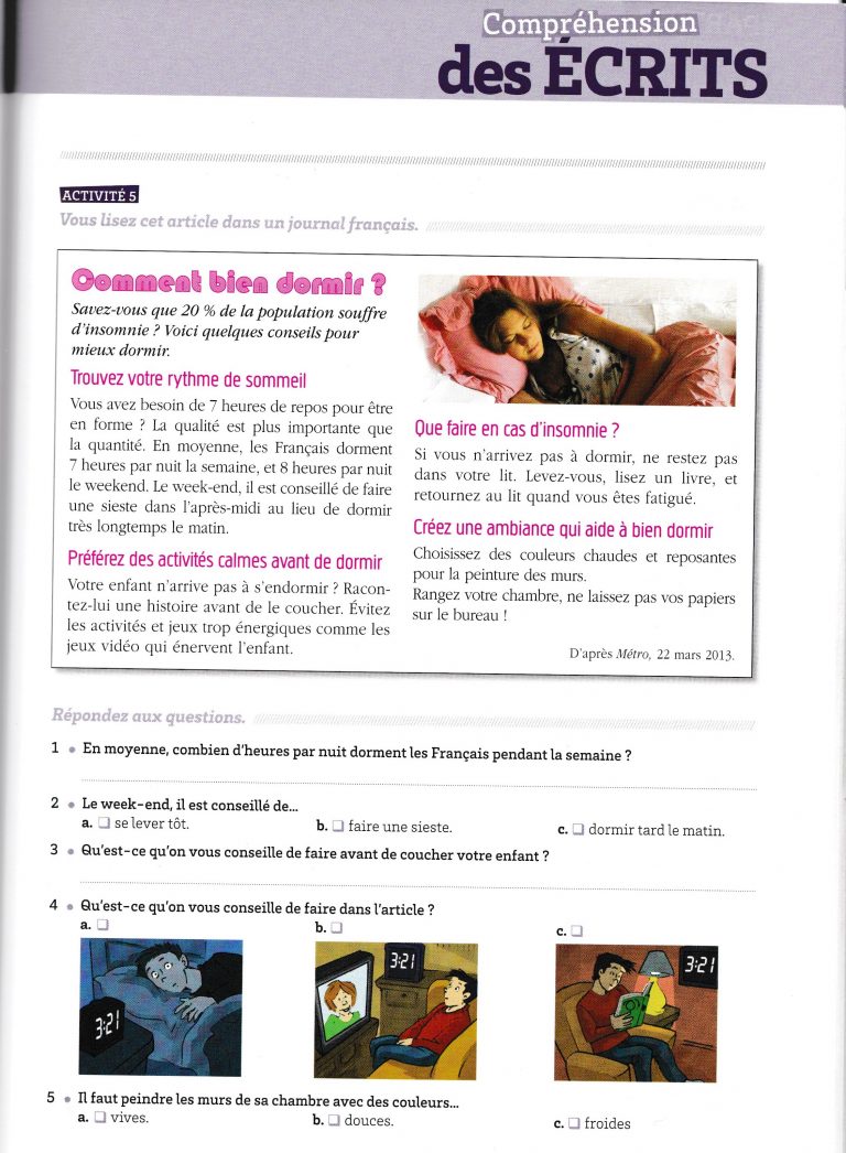 Exercices (grammaire/compréhension orale/compréhension écrite ...