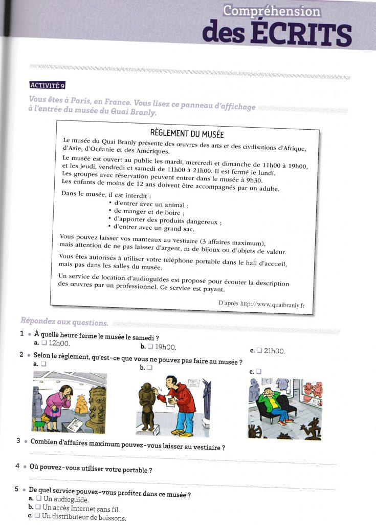 Exercices (grammaire/compréhension orale/compréhension écrite ...