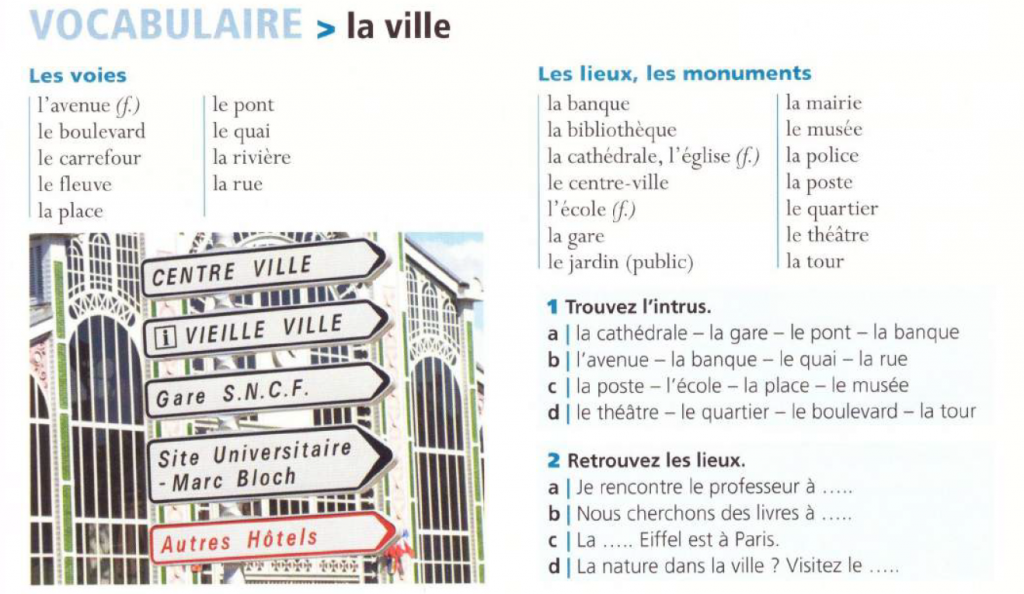 Lundi 21 mars : les lieux dans la ville – Apprendre le français par l'art