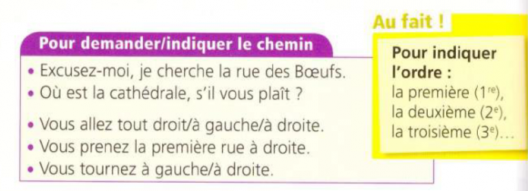 Mercredi 23 mars : demander et indiquer une direction – Apprendre le ...